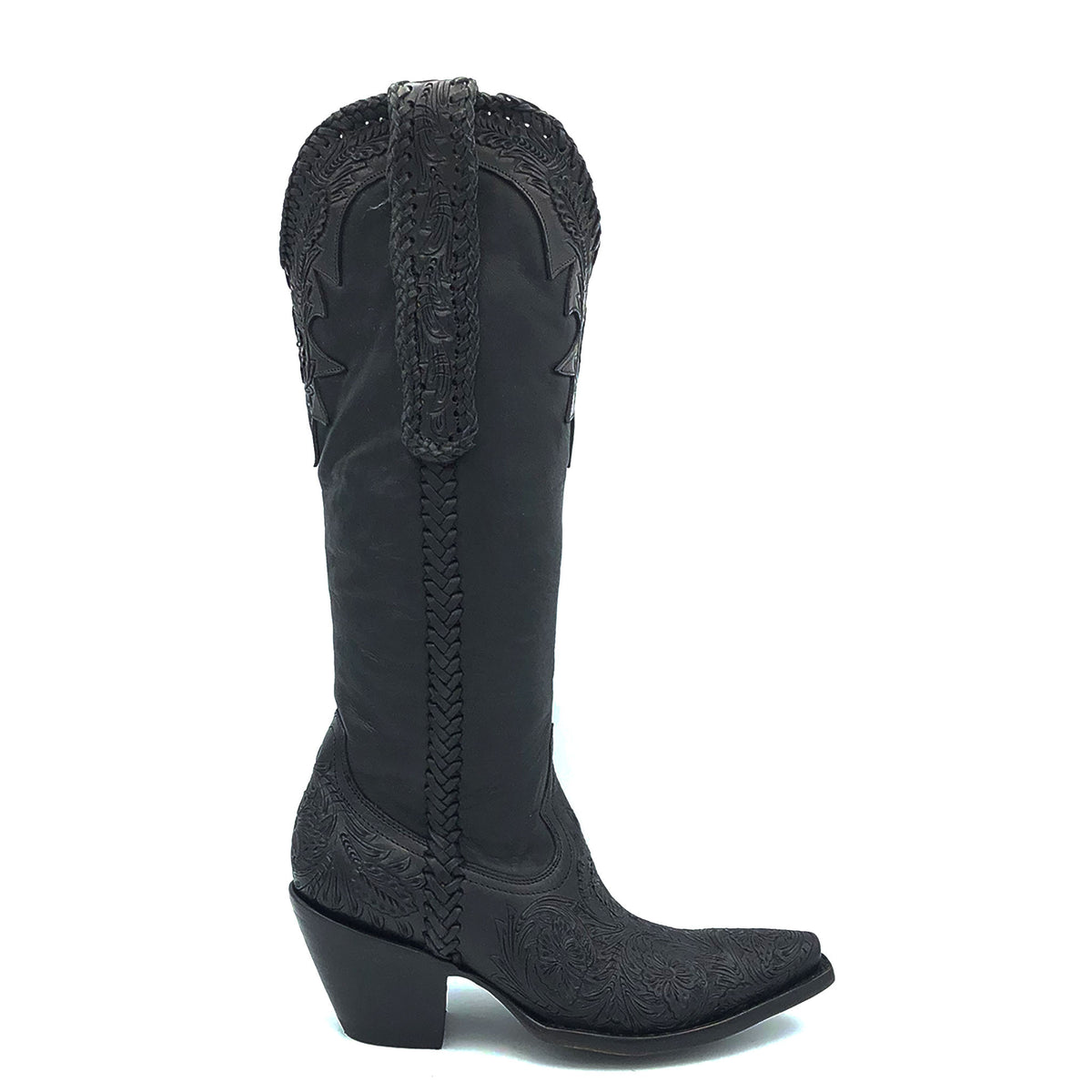 Women's Black Handtooled Cowboy Boots | Los Angeles – Boot Star USA